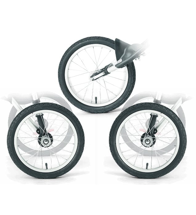 Full set of wheels for Nipper Sport Single & Double (Silver Rims)